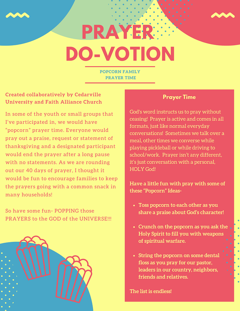 Popcorn Family Prayer Time - Condon Communication Specialists